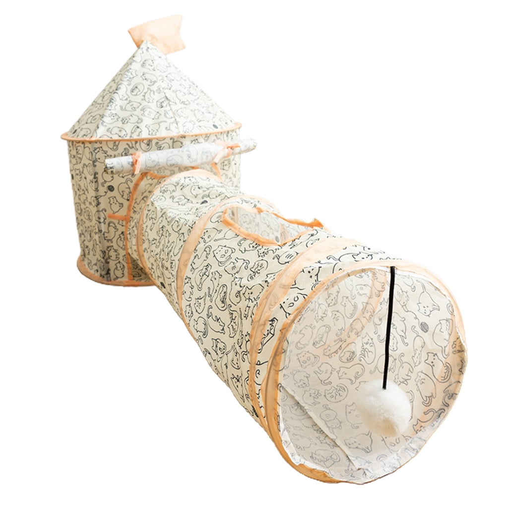 RABBITH Cats Tunnel Tube Collapsible Tent House Pet Toy Peek Hole for ...