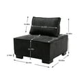 Sesslife Living Room Chair, Black Single Sofa Chair with Sturdy ...