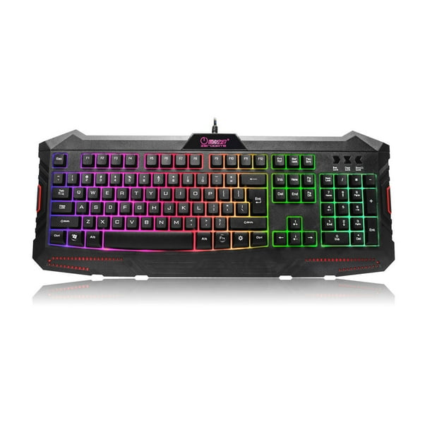 X10 ZERODATE Rainbow Backlight 104 keys Mini Wire Gaming Keyboard Black ...
