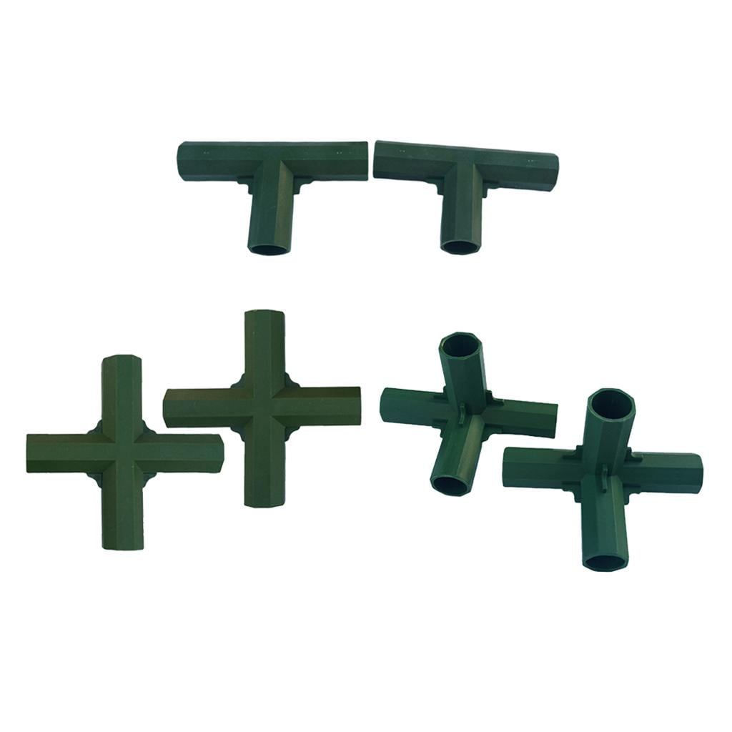 6 Pieces Of Greenhouse Fittings PVC Building Fittings Frame Connector 6-pieces-of-greenhouse-fittings-pvc-building-fittings-frame-connector