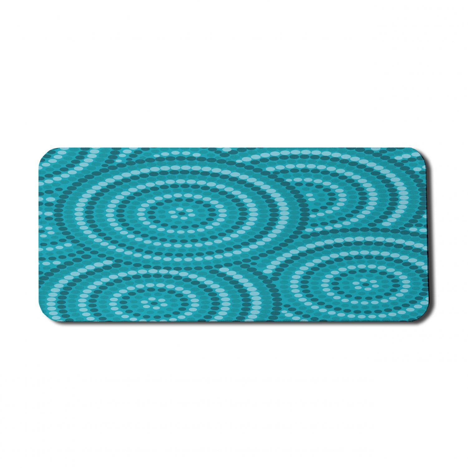 Teal Computer Mouse Pad, Abstract Aboriginal Tradition Dot Painting ...