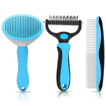 2 in 1 Professional Grooming Rake for Cats & Dogs-Dematting Comb for ...