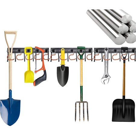 Tool Holder Metal Wall Mount Garden Tool Organizer Wall Organizer And ...