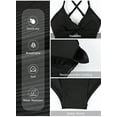 Eytino Plus Size Womens One Piece Swimsuits Ribbed Tummy Control High