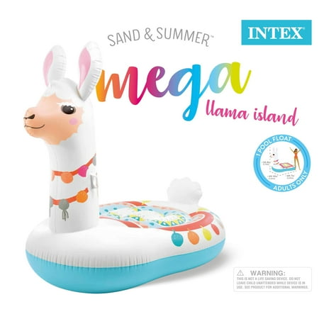Intex 57294EP Giant Inflatable Mega Llama Island Ride On Swimming Pool ...