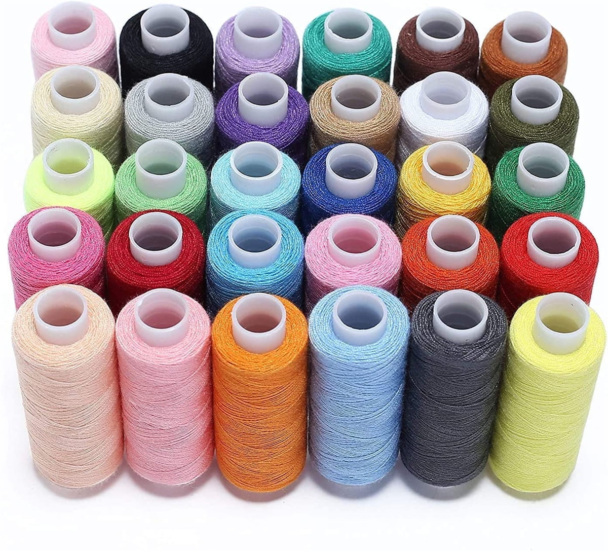 Casewin Sewing Thread Assortment Coil 30 Color 250 Yards Each Polyester ...