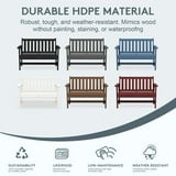 SERWALL Outdoor Bench for 2-Person, Weather-Resistant HDPE, Supports ...