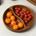 Fruit Plate Dry Food Storage Tray Wood Divided Servings Tray Snacks ...