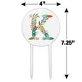 Acrylic Letter K Floral Monogram Initial Cake Topper Party Decoration ...