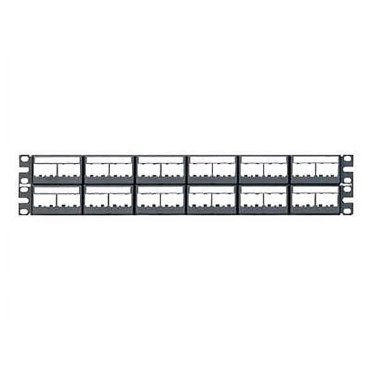 4XEM 4XRMC6PP48 4XEM 48 Port CAT6 Rackmount Patch Panel - Black - 48 x ...