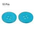 Uxcell 10Pcs 28L Sewing Buttons 11/16"(18mm) Resin Round Flat 4-Hole ...