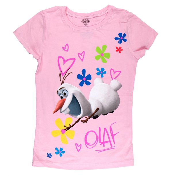 Disney Frozen - Frozen - Olaf Rainbow Trail Girls Youth T-Shirt - Youth ...