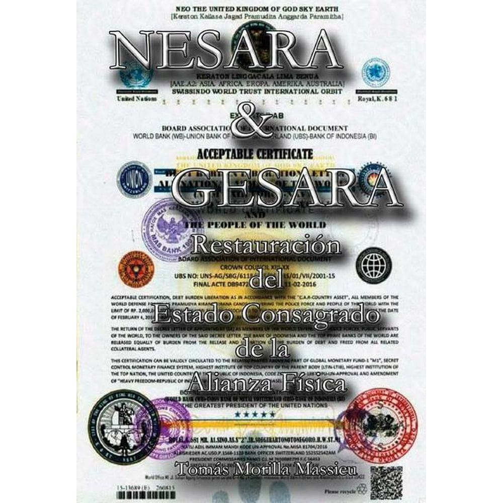 NESARA & GESARA VIII Restauracion (Hardcover) - Walmart.com - Walmart.com