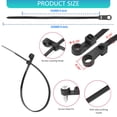 100PCS Nylon Tie Buckles Automatic Locking 18kg Load for Secure Cable ...