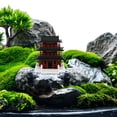 GOOHOCHY Miniature Pagoda Statue Japanese Pavilion Figurine Small Tower ...