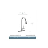 Moen Sleek Matte Black One Handle, Single-Hole Pulldown Kitchen Faucet ...