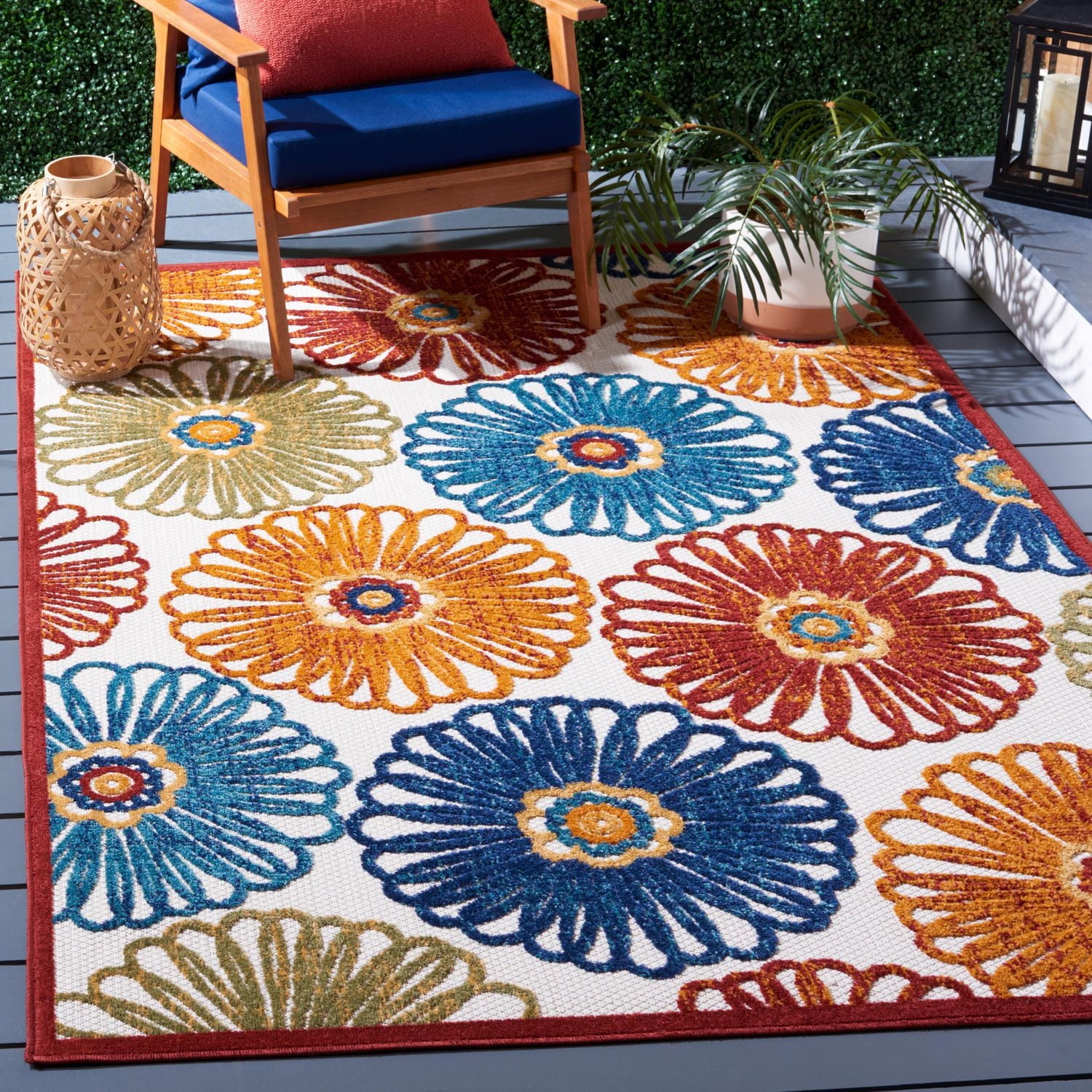 Click here for Safavieh Cabana Aria Floral Outdoor Area Rug 4 Ft.... prices