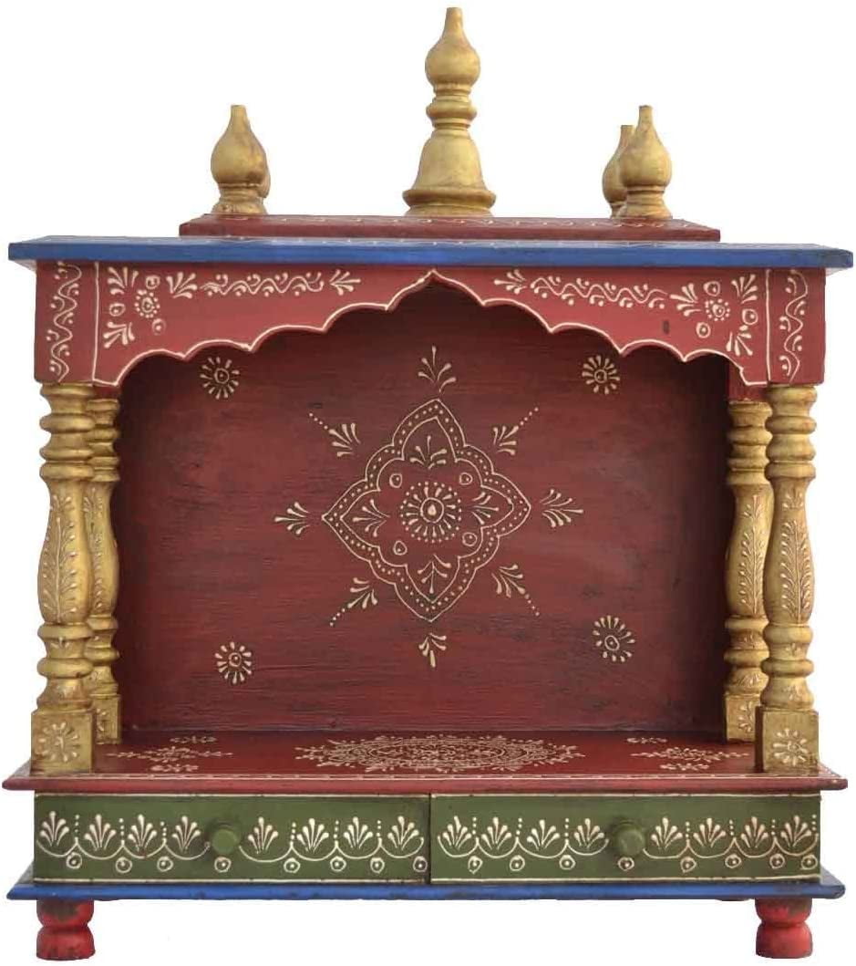 Mereappne Wooden Hanging Pooja Mandir Indian Hindu Decorations Puja God ...