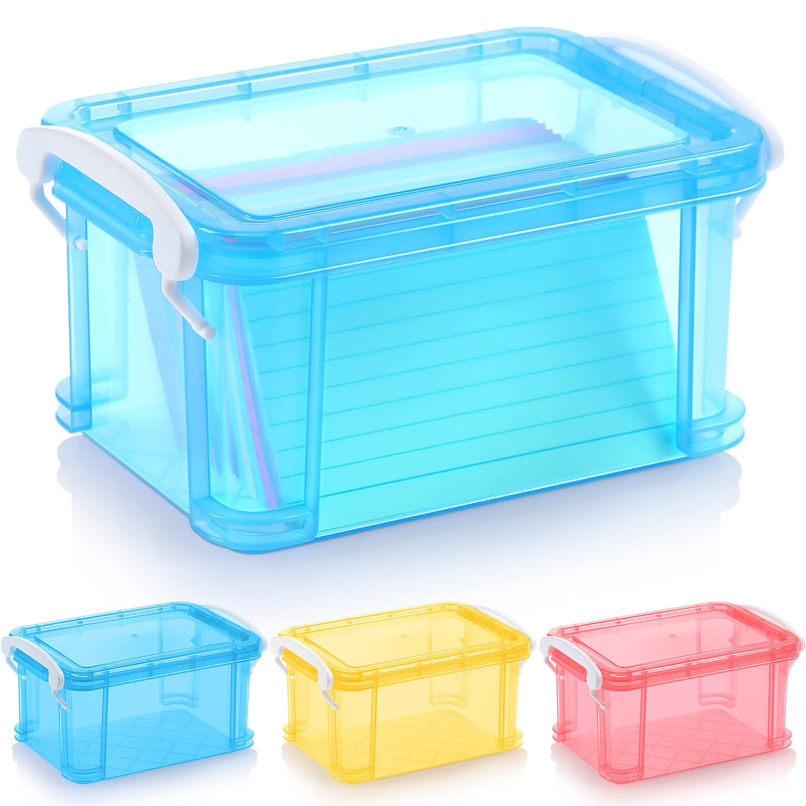 Click here for Xbohang 3 Pieces Index Card Box Plastic Flash Card... prices