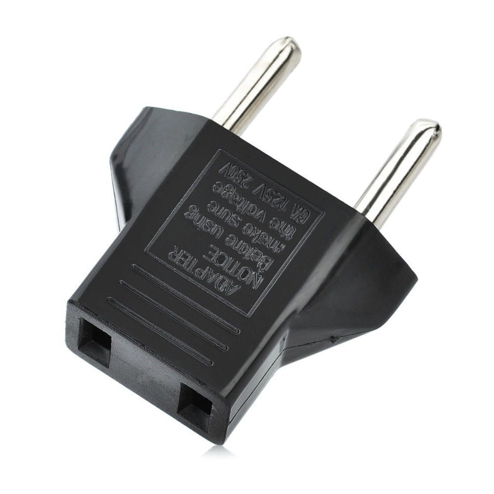 US USA to EU Euro Europe adapter Power Jack Wall Plug Converter Travel ...