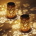 2 Pack Solar Lanterns Outdoor Waterproof Garden Decor Birthday Gifts ...