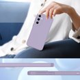 Elegant Choise for Samsung Galaxy A55 5G Liquid Silicone Case with Screen Protector, Purple ...