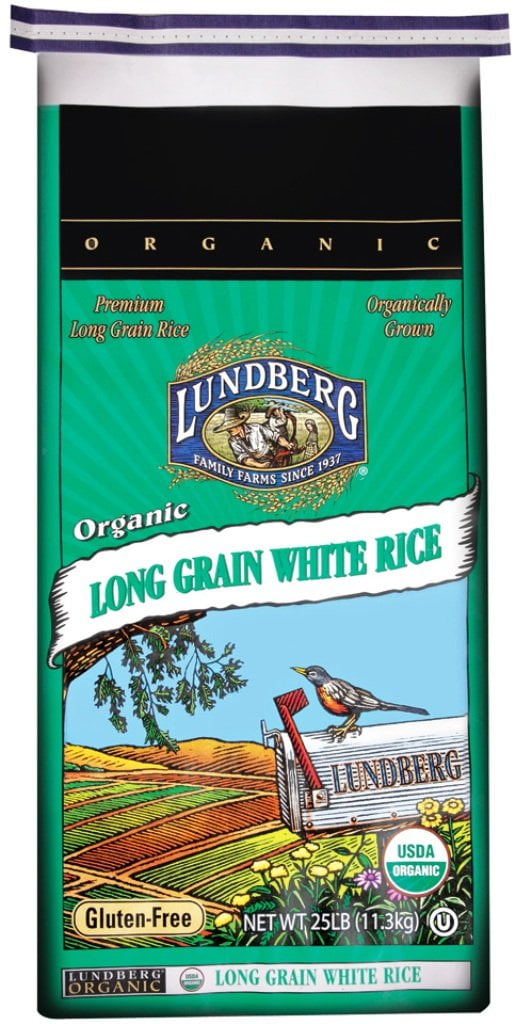 Lundberg Family Farms Organic White Long Grain Rice, 25-Pound - Walmart.com