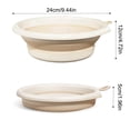 Collapsible Wash Basin 13.77*0.78in Space Saving Portable Sink with Non ...