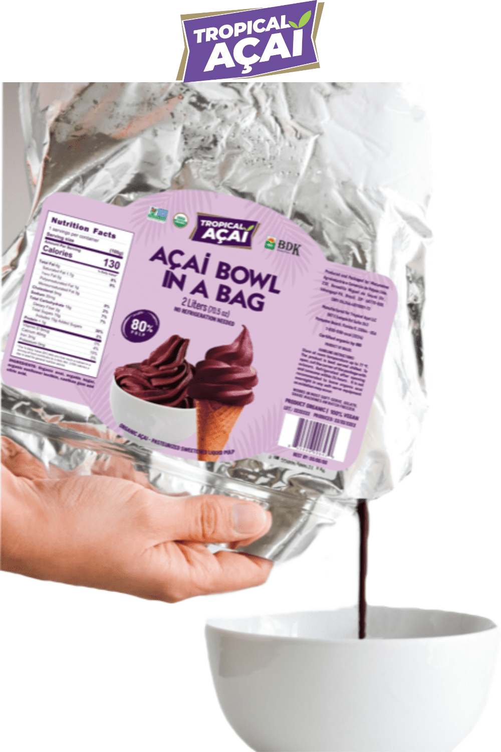 Organic Acai Soft-Serve Machine Mix, 80% Acai Pulp, Chile | Ubuy