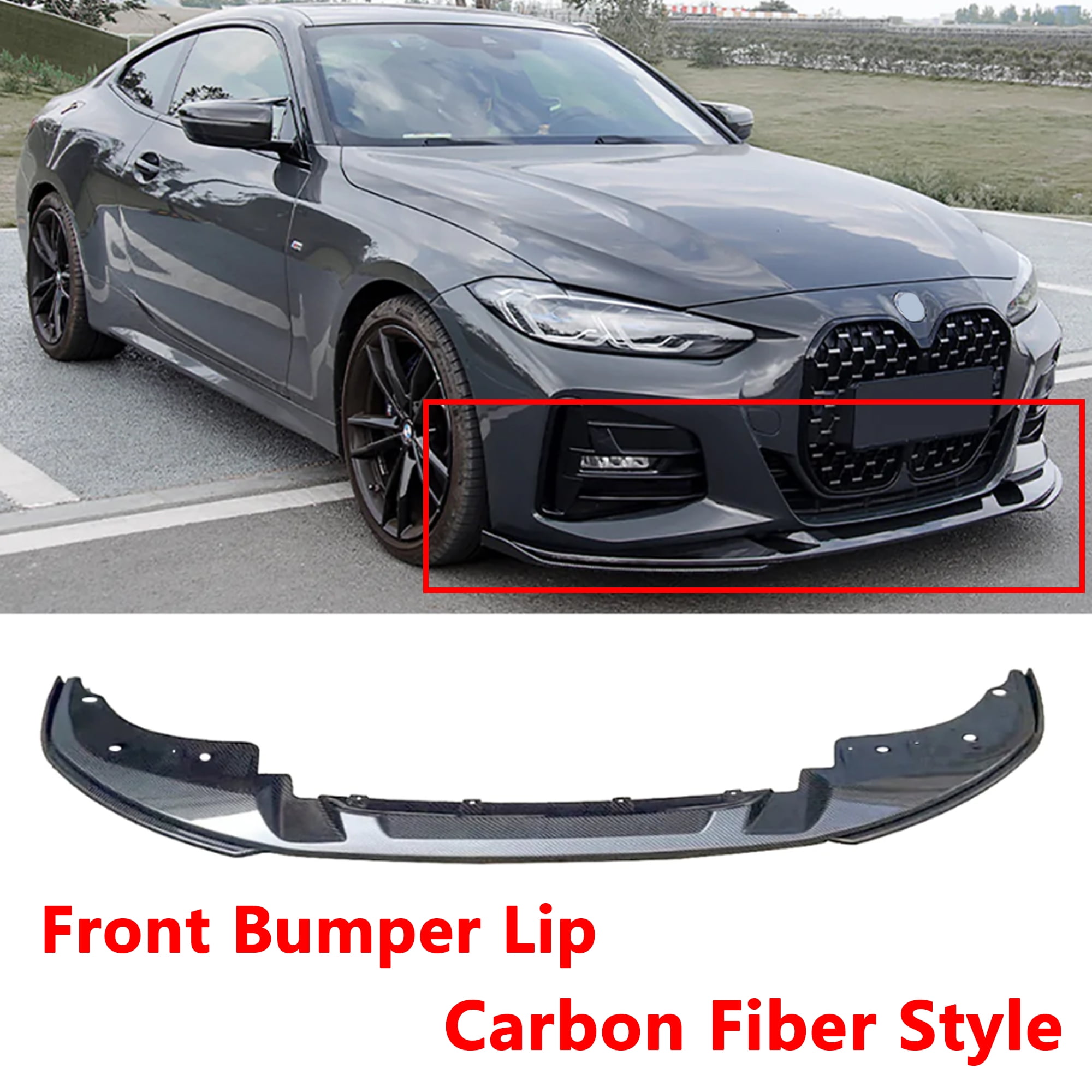 NINTE Front Bumper Lip for 2021 2022 BMW 4 Series G22 G23 M Sport ...