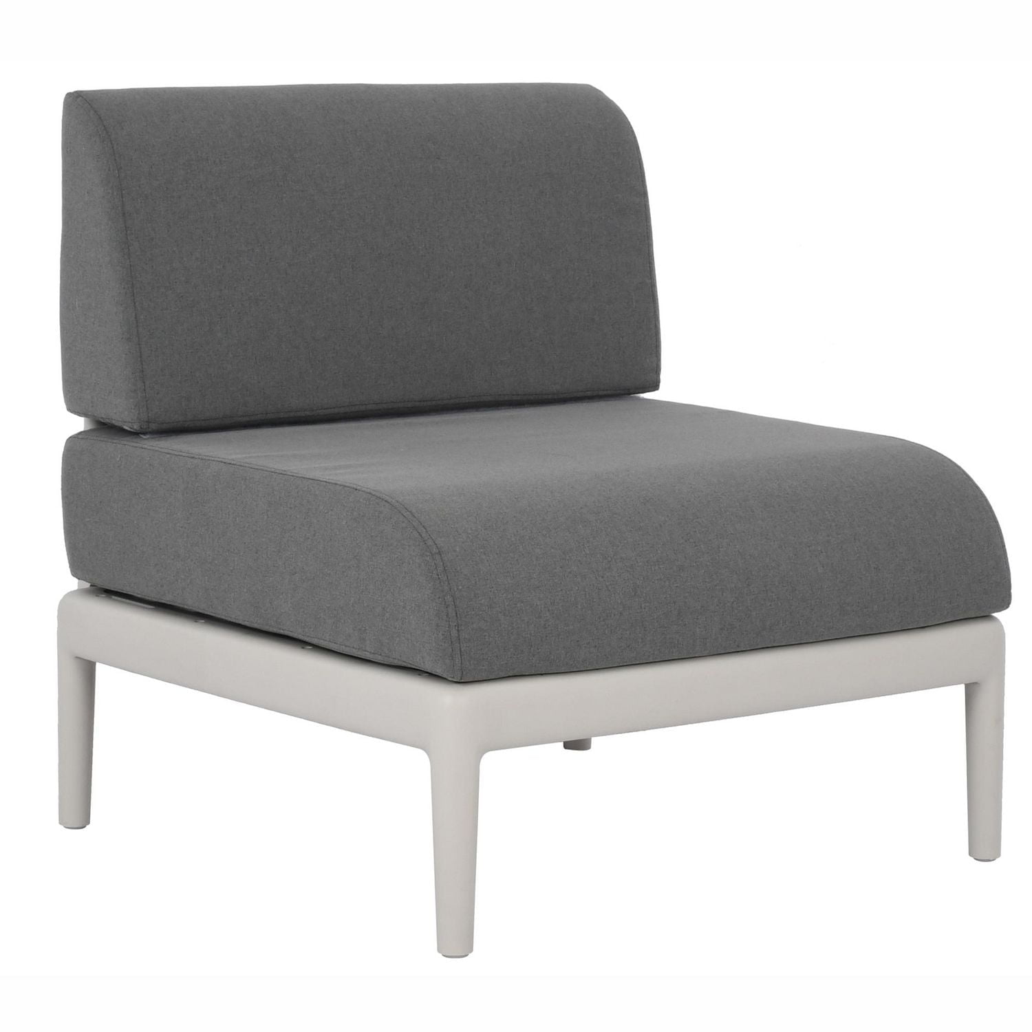 Click here for Patioflare Leaf Modular Armless Patio Chair  Grey prices