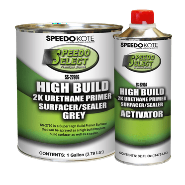 Speedokote High Build 2K Urethane Primer Gray Gallon Kit, Fast Dry ...