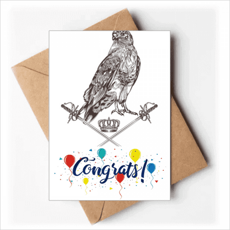 Eagle Crown Animal Baroque Style Wedding Cards Congratulations Greeting ...