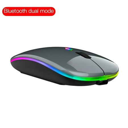 Wireless Rechargeable Computer Mouse Silent Metal Scroll Wheel Mouse PC ...