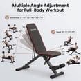 GVDV Adjustable Weight Bench, 7 Positions, Foldable Heavy-Duty Workout ...