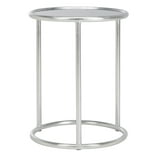 SAFAVIEH Shay Glass Top Accent Table, Silver/Grey Glass - Walmart.com