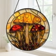 Decorative Forest Mushroom Stained Glass Style Suncatcher Window ...