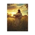 CozyNet Jesus Carrying A Lamb Through A Serene Meadow Under The Warmth ...