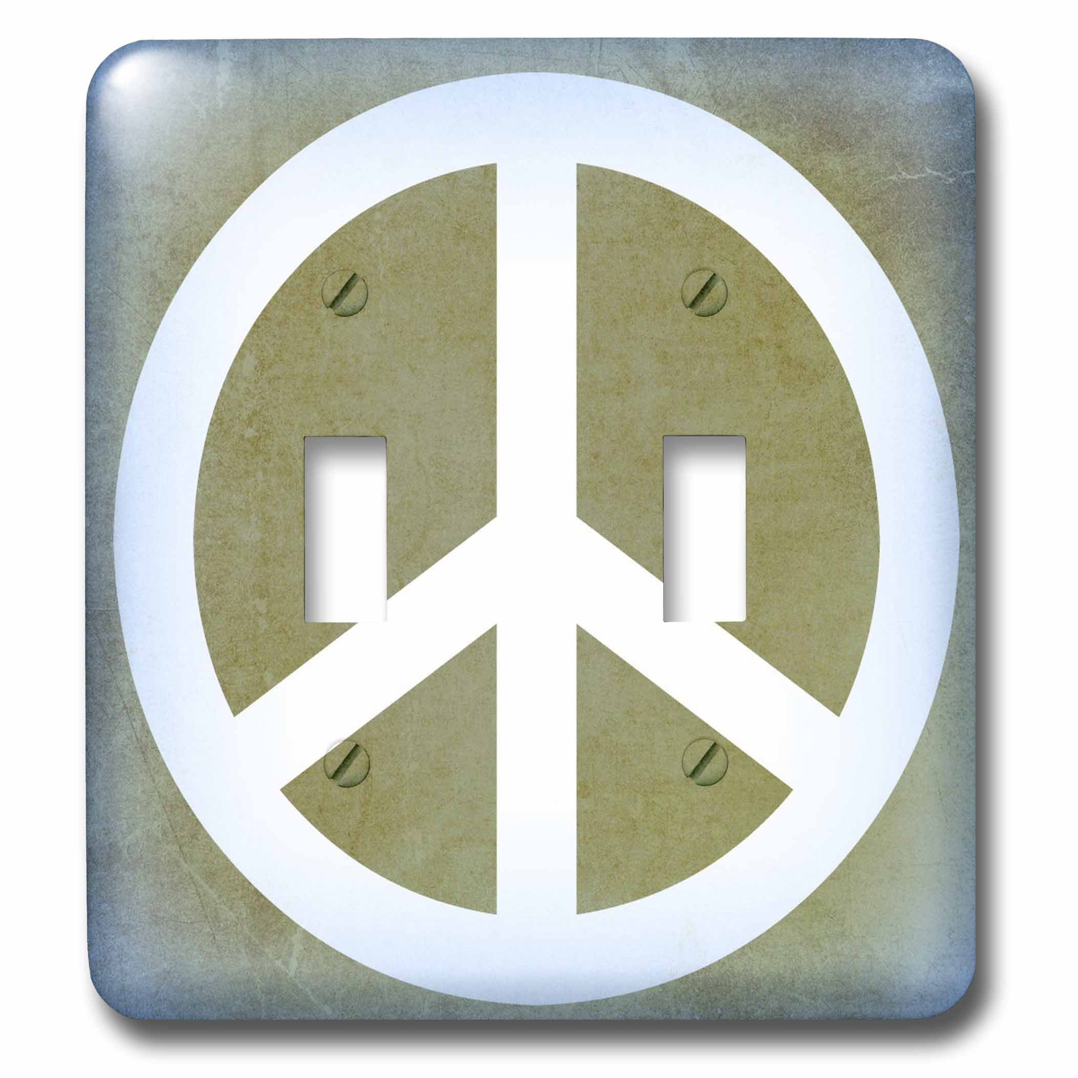 3dRose Earth Green Sky Blue Peace Sign- Inspirational Art - Double ...