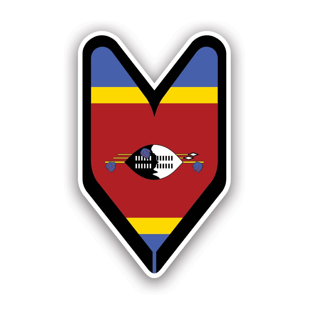 Swazi Driver Badge Sticker Decal - Self Adhesive Vinyl - Weatherproof ...