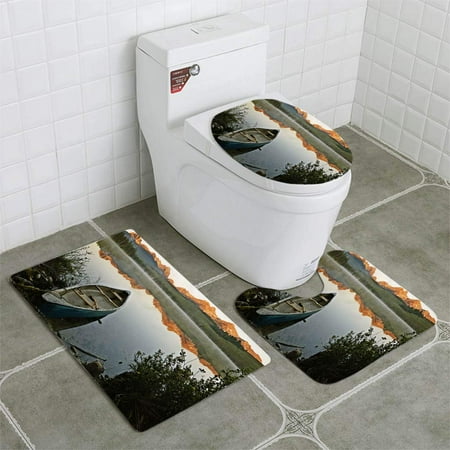 JSDART an Old Boat Looking Out into Sawtooth Sunrise 3 Piece Bathroom ...