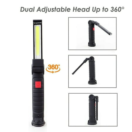 360 Degree Rotating Led Work Light Handheld Foldable Work Lamp USB ...