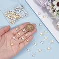 60Pcs 2 Colors Brass Beads Real Gold Plated & Real Platinum Plated ...