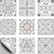 18pcs Pink Green Geometric Flowers Tile Stickers Waterproof Tile ...