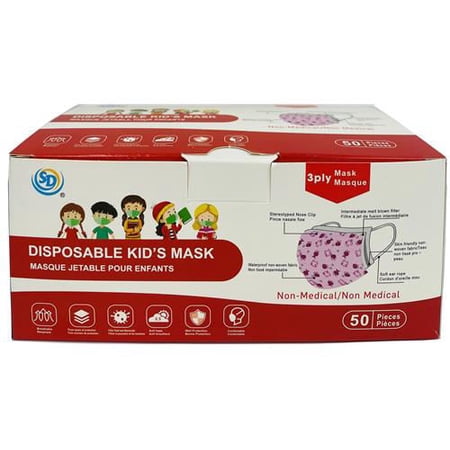 SD- DISPOSABLE KID'S MASK PINK DESIGN | Walmart Canada