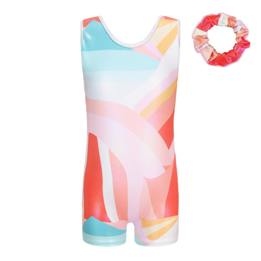 Girls Gymnastics Leotards with Short Toddler Biketards Geometry ...