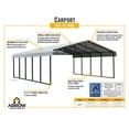 Arrow Carports Galvanized Steel Carport, Double Car Metal Carport Kit ...