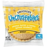 Smuckers Uncrustables Frozen Crustable Pre-made Peanut Butter and Honey ...