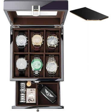 SONGMICS 12-Slot Watch Box Display Case Watch Holder for Men and Women ...
