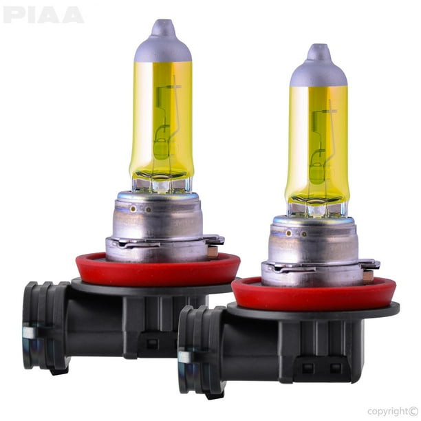 PIAA 22-13408 H8 Solar Yellow Replacement Bulb; 12V; 55W; 2500K; Twin ...